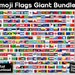 Flags of the World Emojis Bundle, ALL Official Country Flag Emojis Plus ...