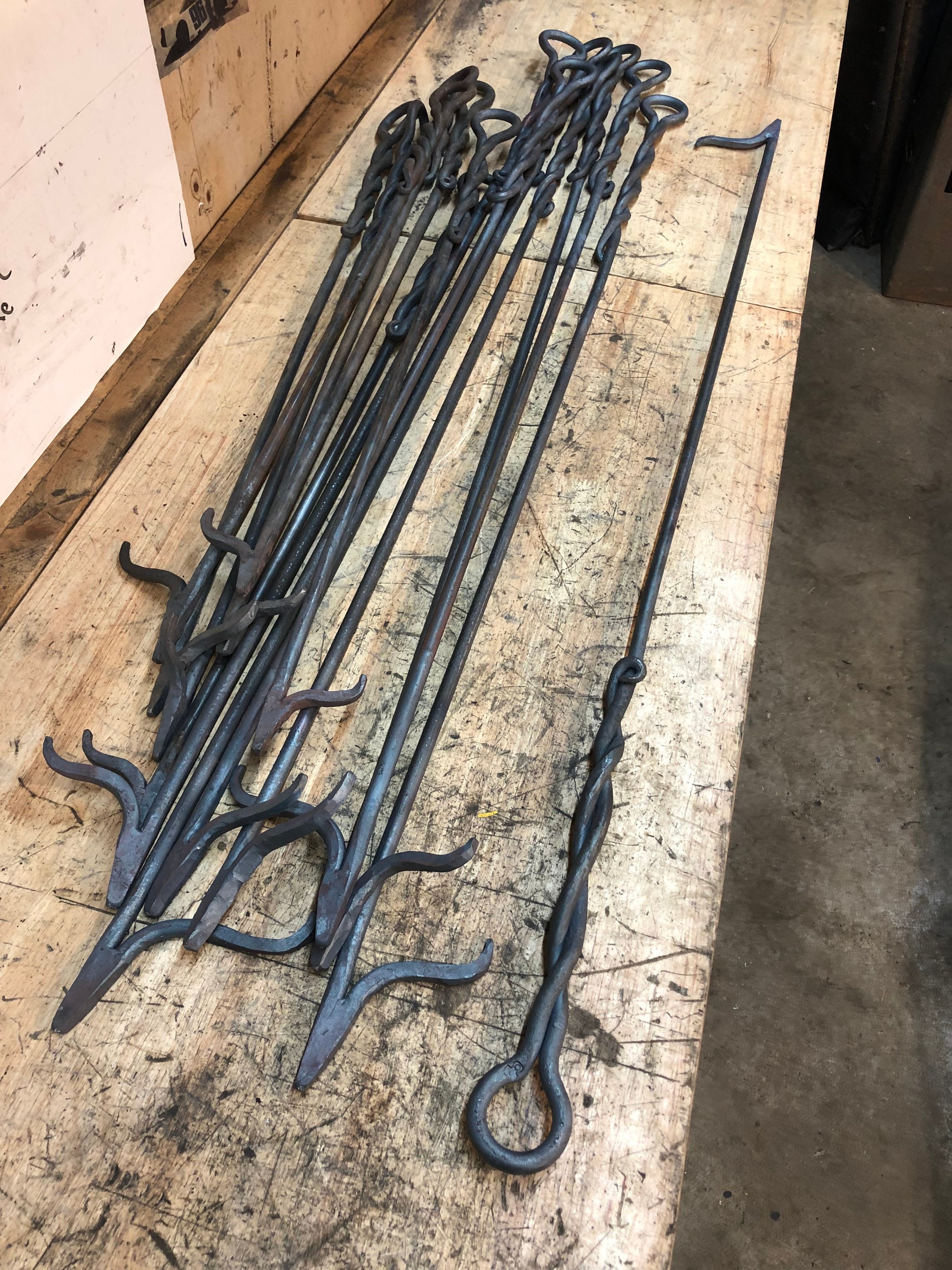 Hand Forged Fire Poker - Etsy