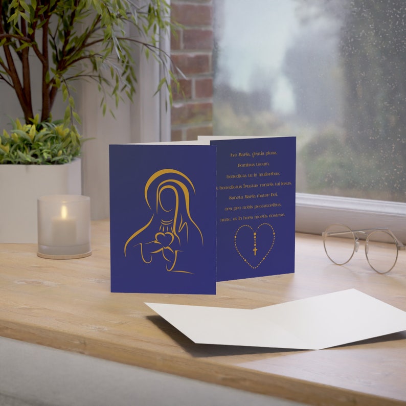 Virgin Mary Note Cards, Holy Rosary, Latin Prayer, Thank You Cards ...