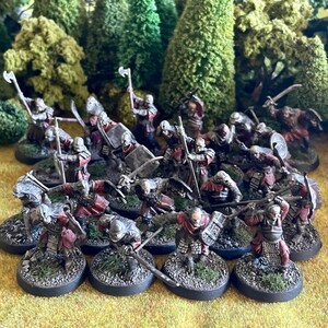 Mordor Orcs 24 Painted Miniatures Hobgoblin Warrior Bandit Games ...