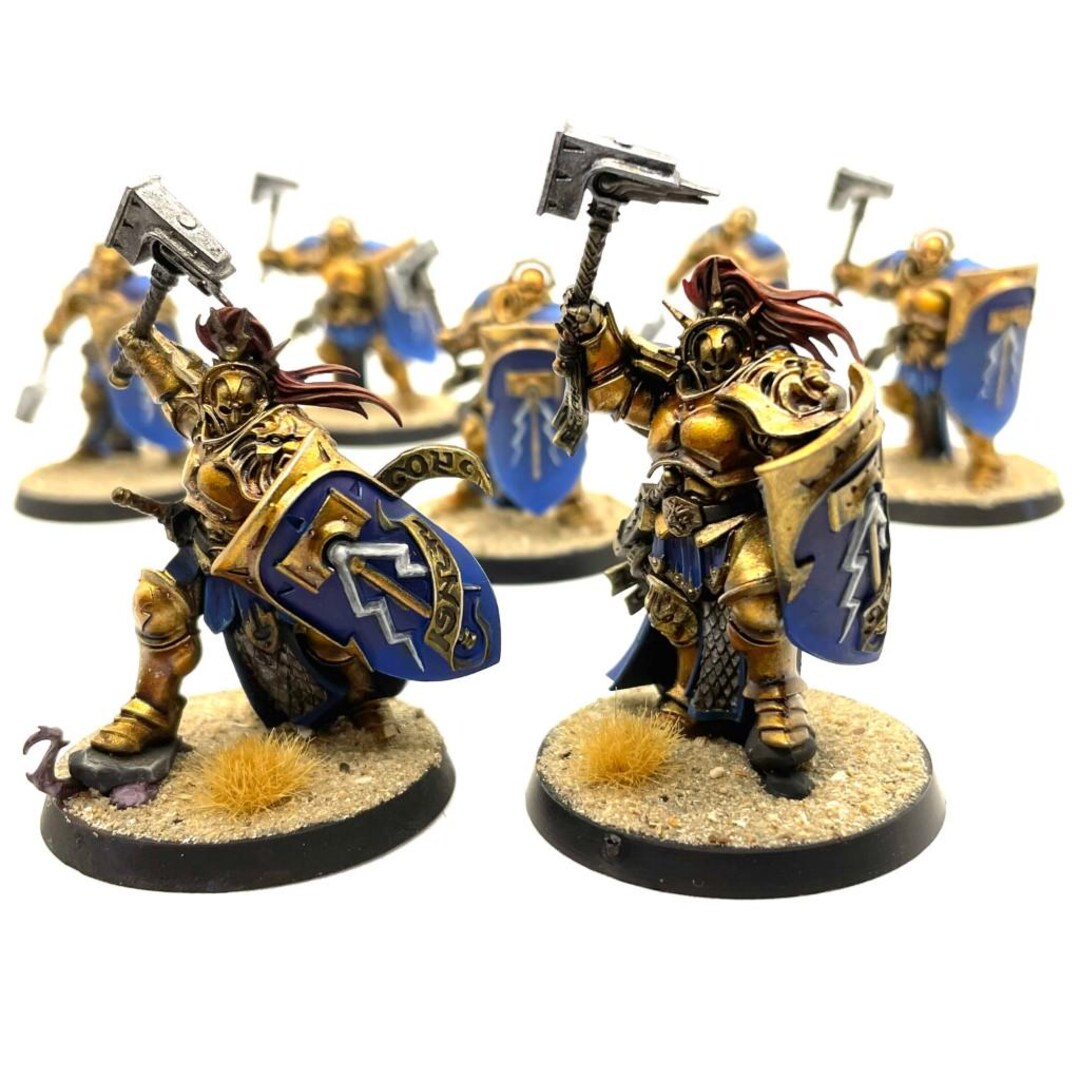 Stormcast Eternals Liberators 7 Painted Miniatures Celestial Games ...