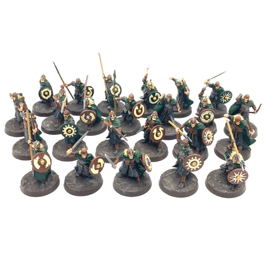 Warriors of Rohan 24 Painted Miniatures Townsfolk Militia Games ...
