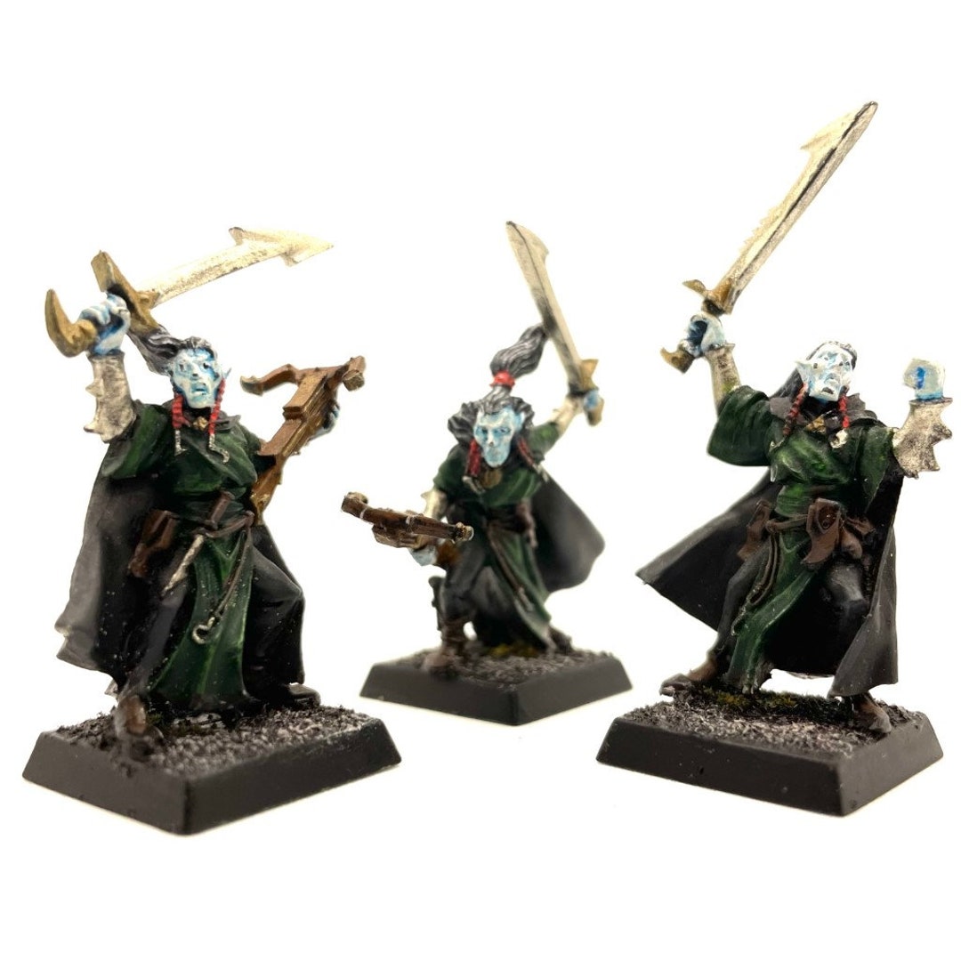 Dark Elf Shades 3 Painted Miniatures Genasi Rogue Ranger Games Workshop ...