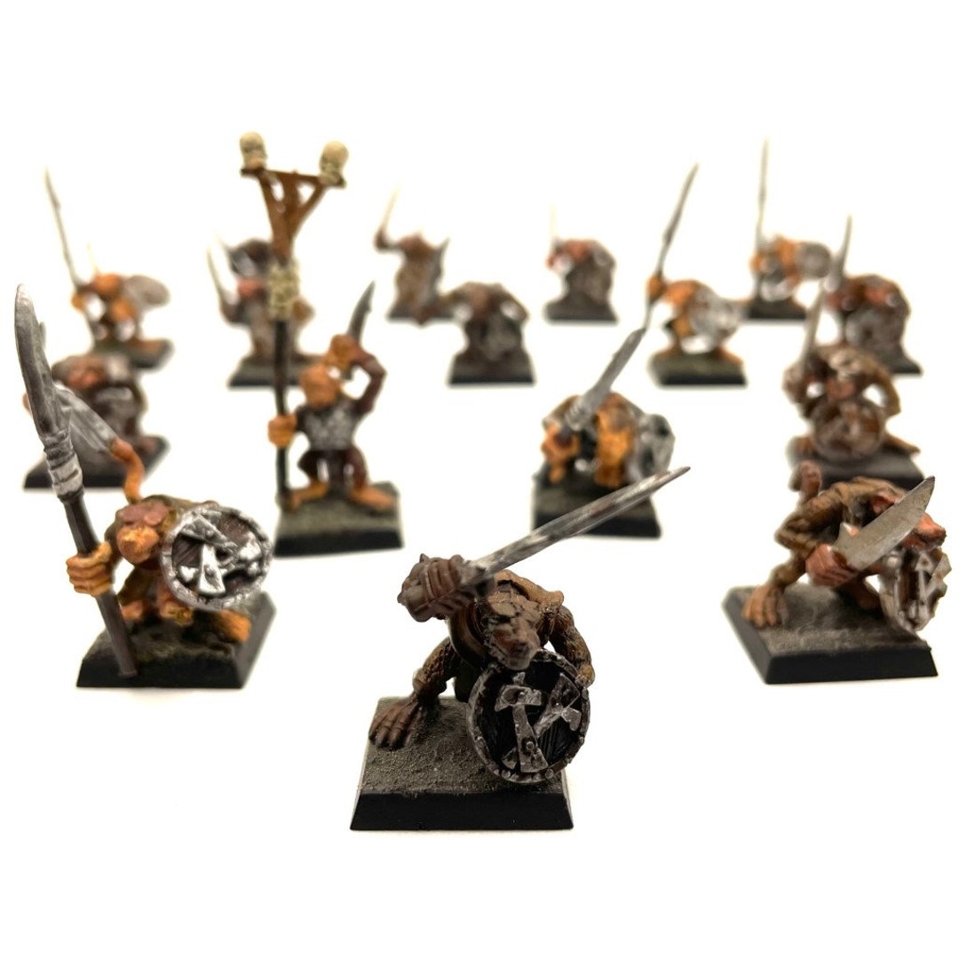 Skaven Clanrat Regiment 16 Painted Miniatures Ratfolk Rat Games ...