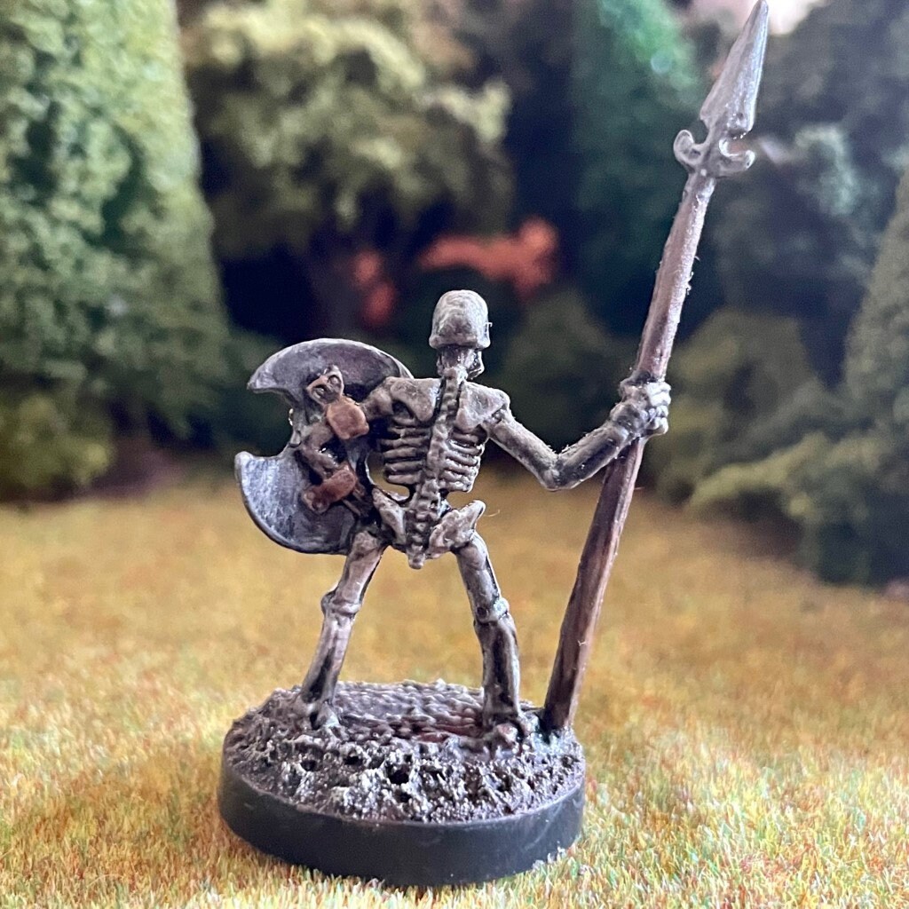 Skeletal Spearman 1 Painted Model Skeleton Warrior Bones - Etsy