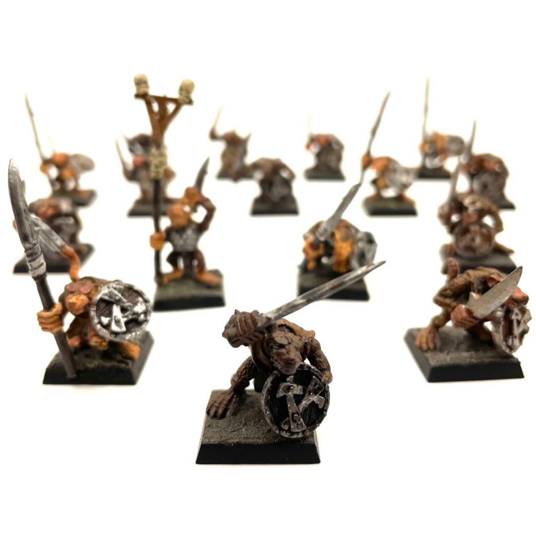 Skaven Clanrat Regiment 16 Painted Miniatures Ratfolk Rat Games ...