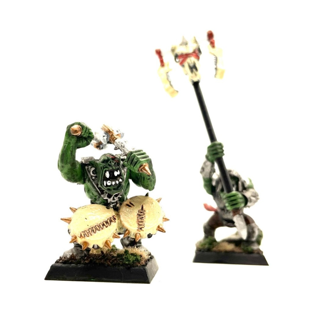Orc Boyz 2 Painted Miniatures Orruk Command Banner Bearer Games ...