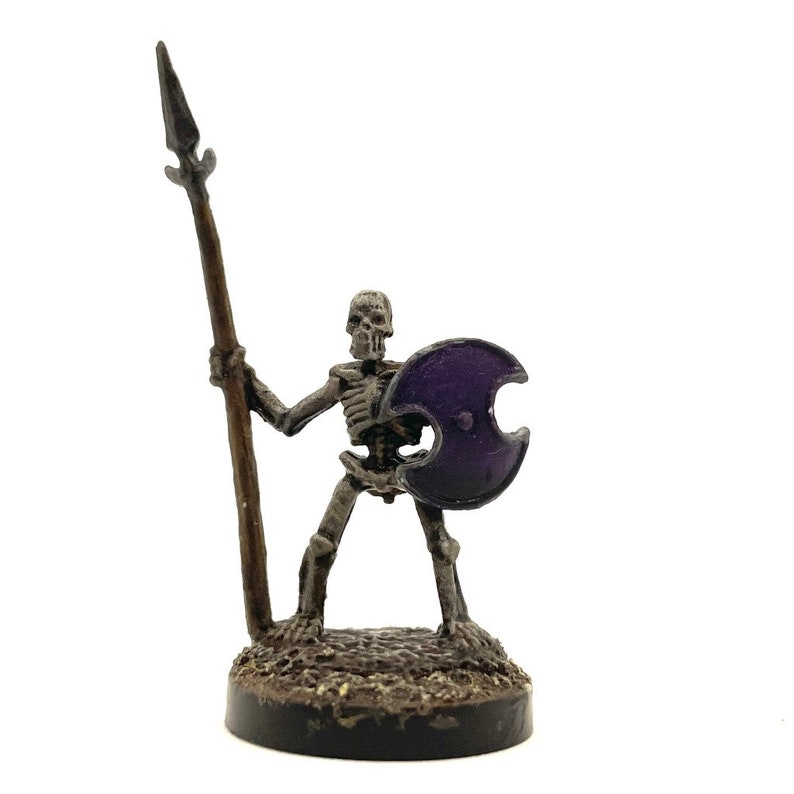 Skeletal Spearman 1 Painted Model Skeleton Warrior Bones - Etsy