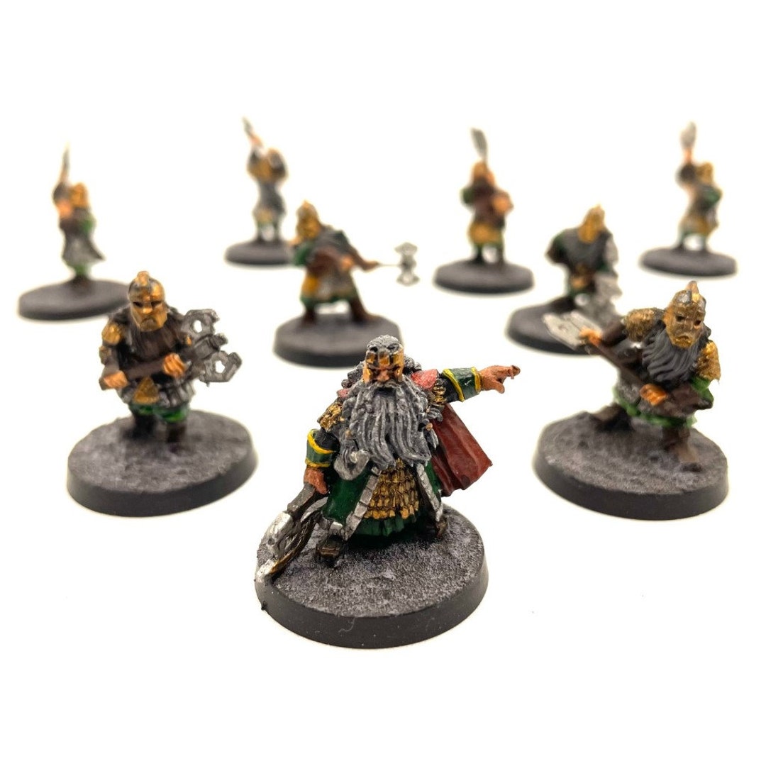 Balin and Khazad Guard 9 Painted Miniatures Moria Dwarves - Etsy