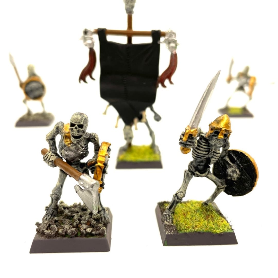 Skeleton Warriors 5 Painted Miniatures Undead Tomb Kings Games Workshop ...