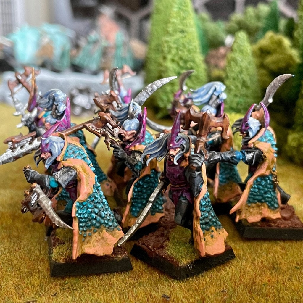 Dark Elf Black Ark Corsairs 10 Painted Miniatures Rogue Games - Etsy