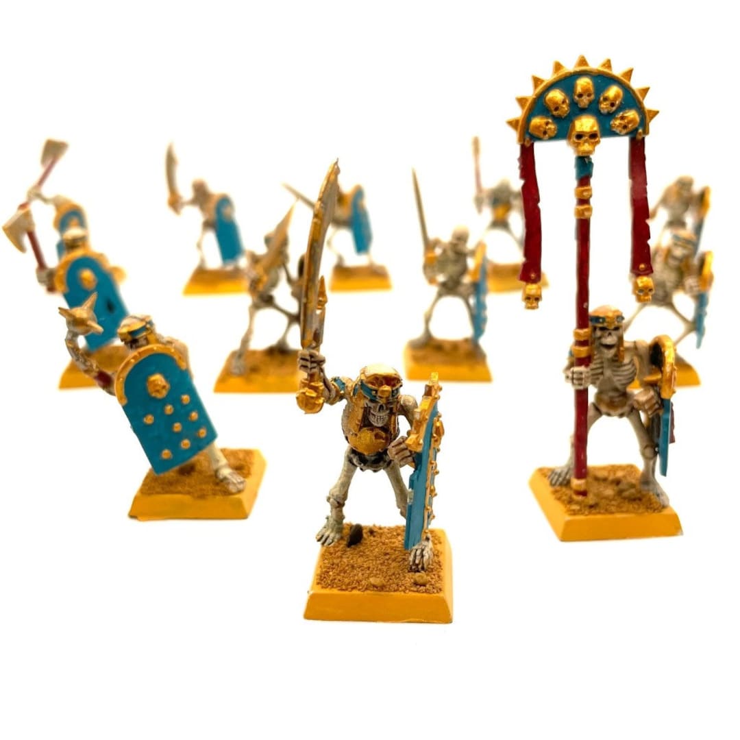Tomb Kings Skeleton Warriors 12 Painted Miniatures Undead Games ...
