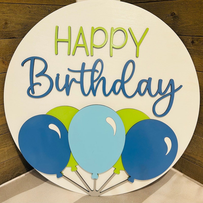 Happy Birthday Door Sign - Etsy