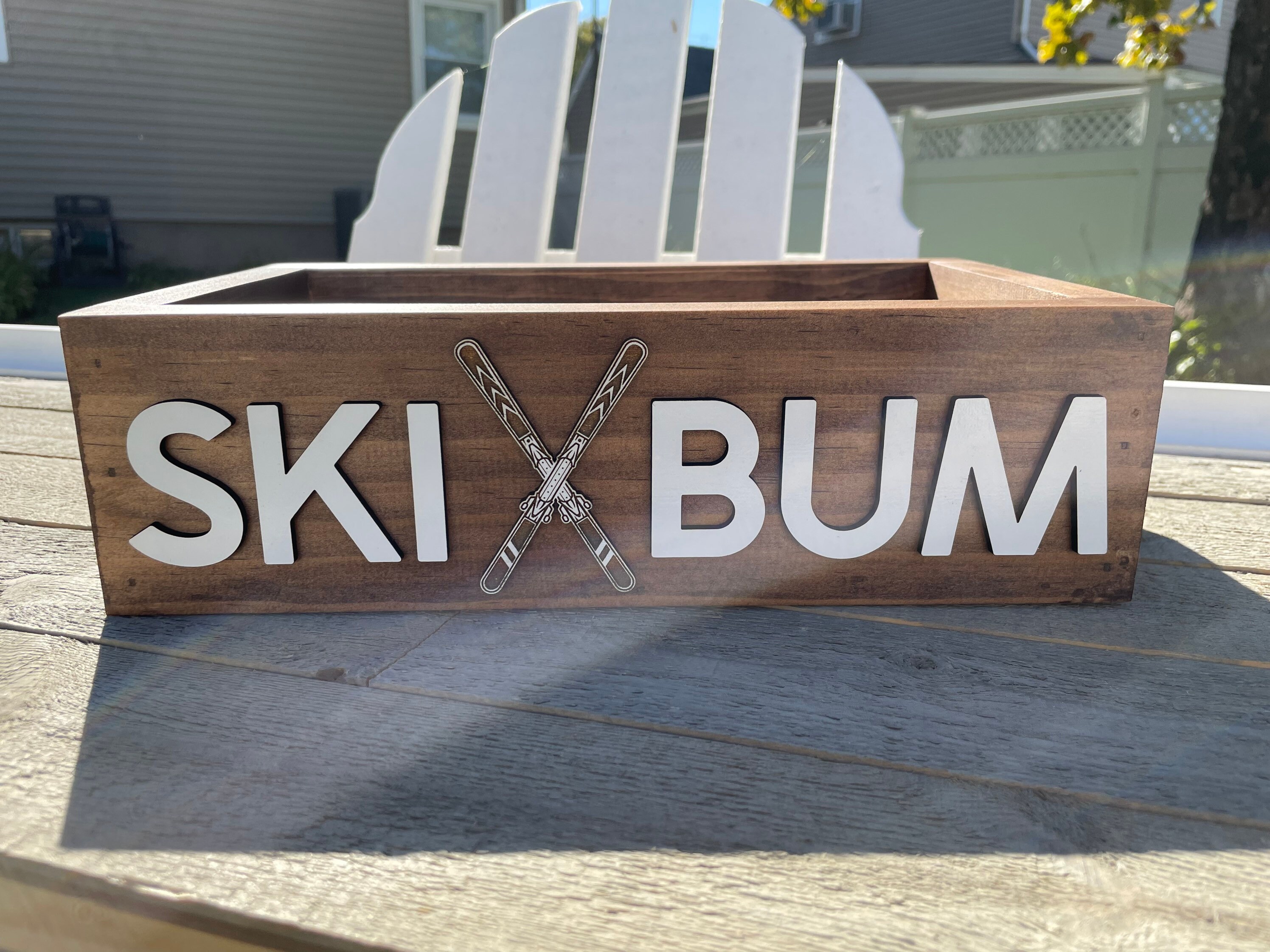 Ski Decor, Ski Storage Box, Toilet Paper Holder, Ski Bum Bathroom Decor ...