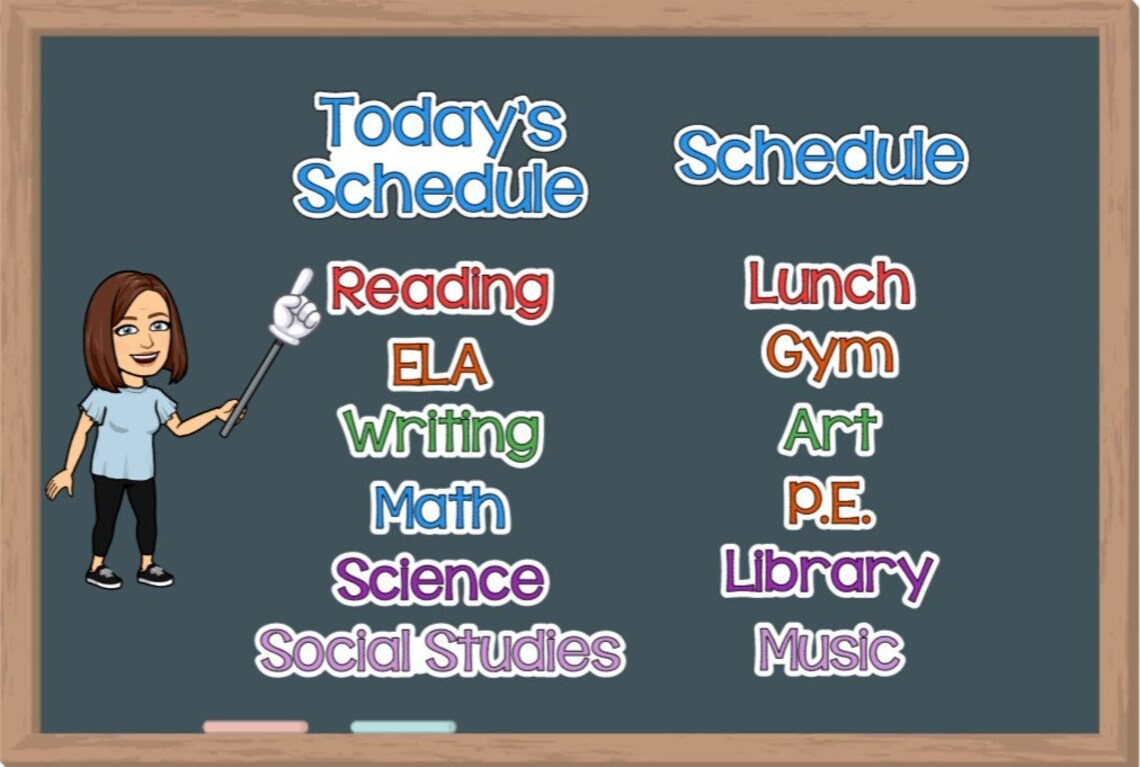 Classroom Schedule Magnets Teacher Schedule Magnets - Etsy