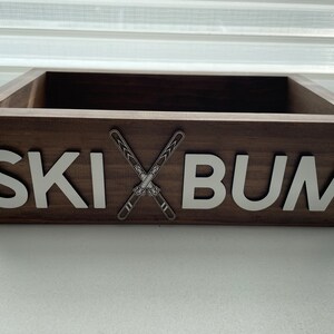 Ski Decor, Ski Storage Box, Toilet Paper Holder, Ski Bum Bathroom Decor ...