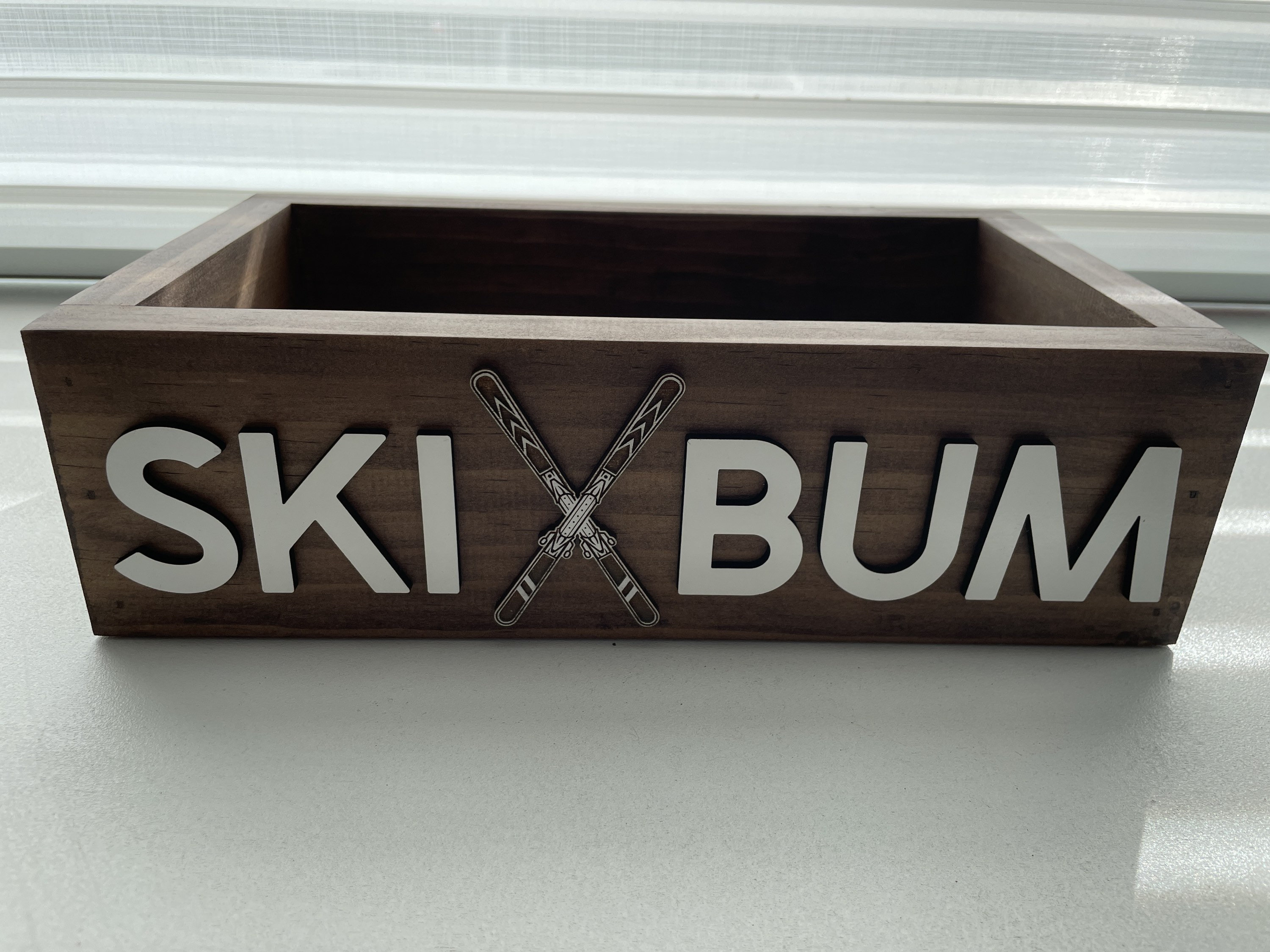 Ski Decor, Ski Storage Box, Toilet Paper Holder, Ski Bum Bathroom Decor ...