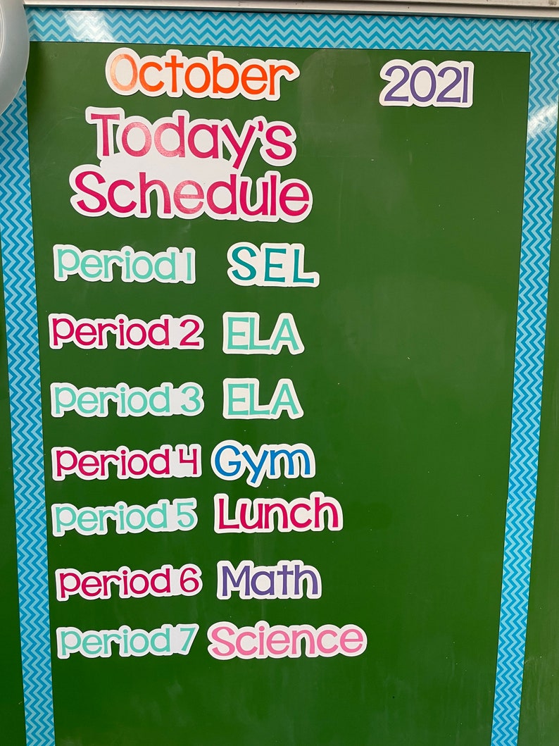 Classroom Schedule Magnets Teacher Schedule Magnets - Etsy