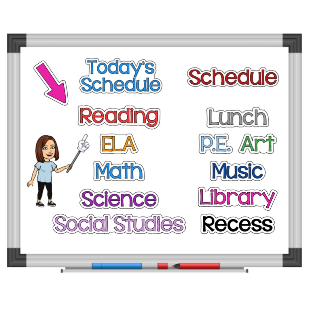 Classroom Schedule Magnets Teacher Schedule Magnets Magnets for ...
