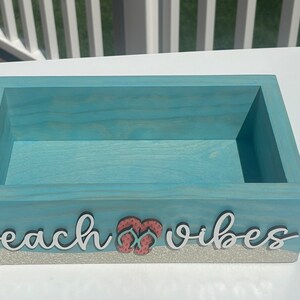 Beach Decor, Beach Bathroom Organizer, Coastal Home Decor, Centerpiece ...