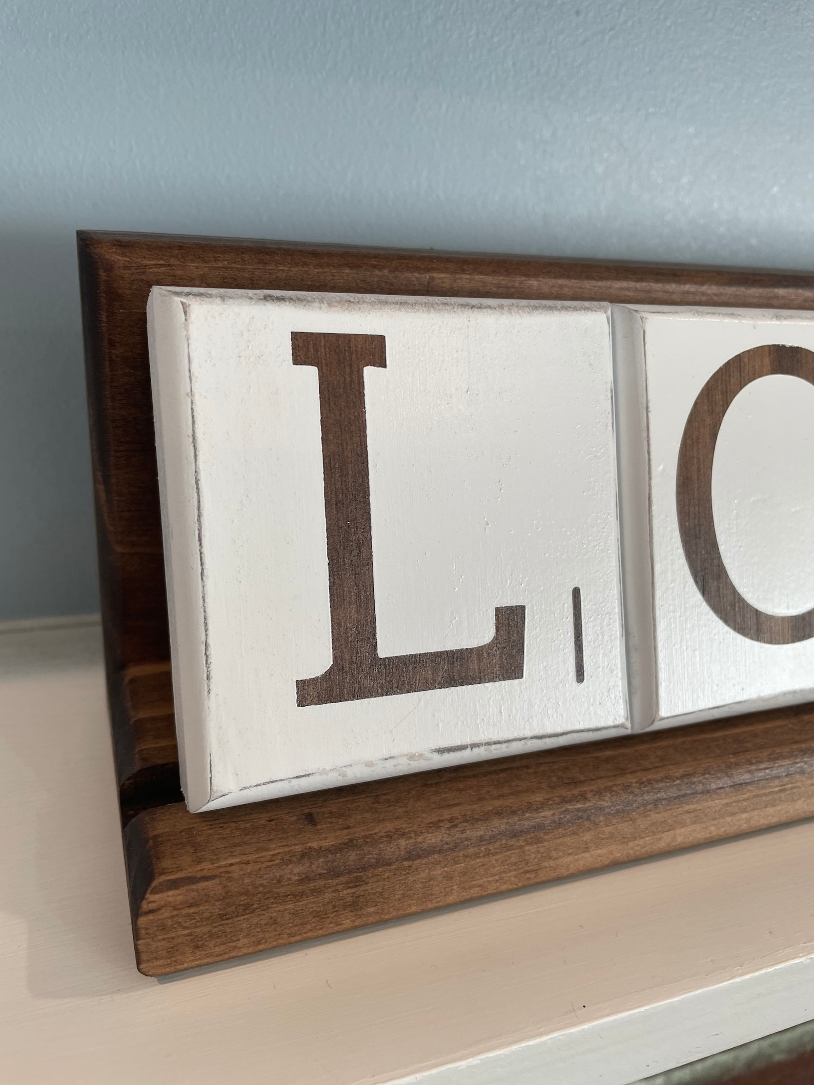 Large Custom Scrabble Tiles With Wood Holder, Customizable Scrabble ...