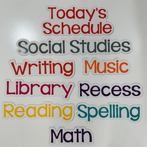 Classroom Schedule Magnets, Teacher Schedule Magnets, Magnets for ...