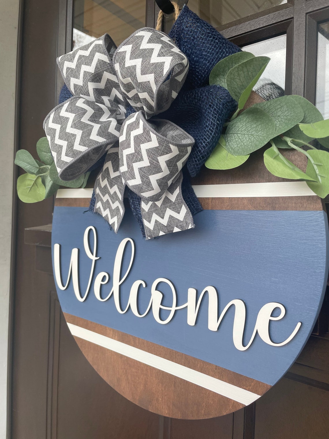 Welcome Wooden Sign | Welcome Sign | Round Welcome Sign | Welcome Door ...