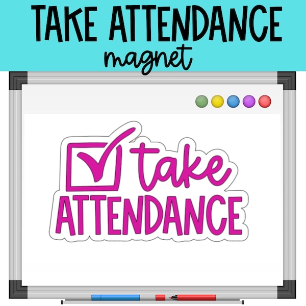 Classroom Attendance Magnets - Etsy