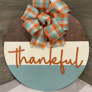 Fall Door Hanger, Thankful Door Hanger, Thanksgiving Decor, Fall Decor ...