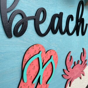 Beach Door Decor, Beach Life, Beach Sign, Coastal Decor, 3D Lettering ...