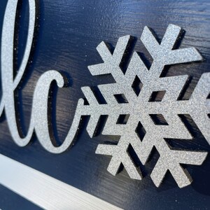 Winter Door Hanger | Snowflake Door Hanger | 3D Letters Holiday Door ...