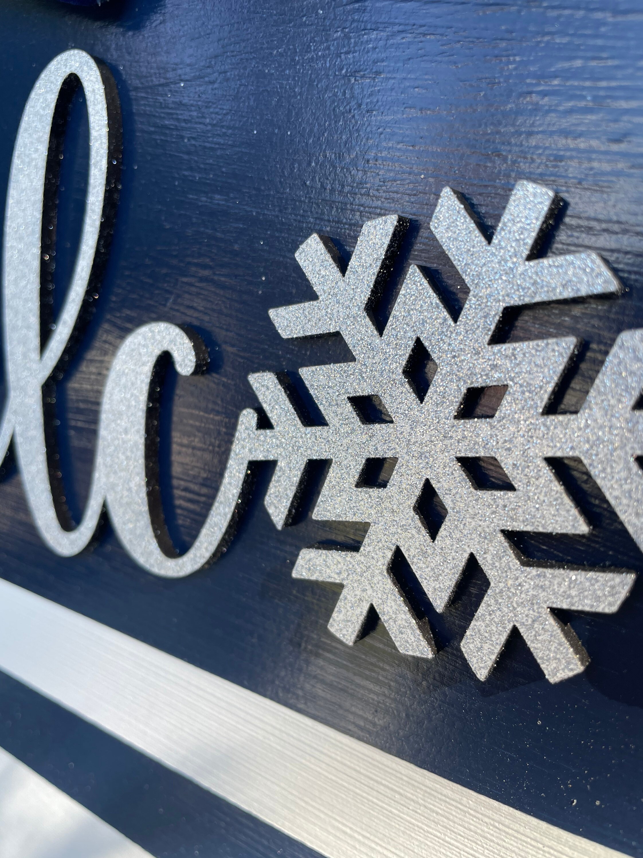 Winter Door Hanger Snowflake Door Hanger 3D Letters - Etsy