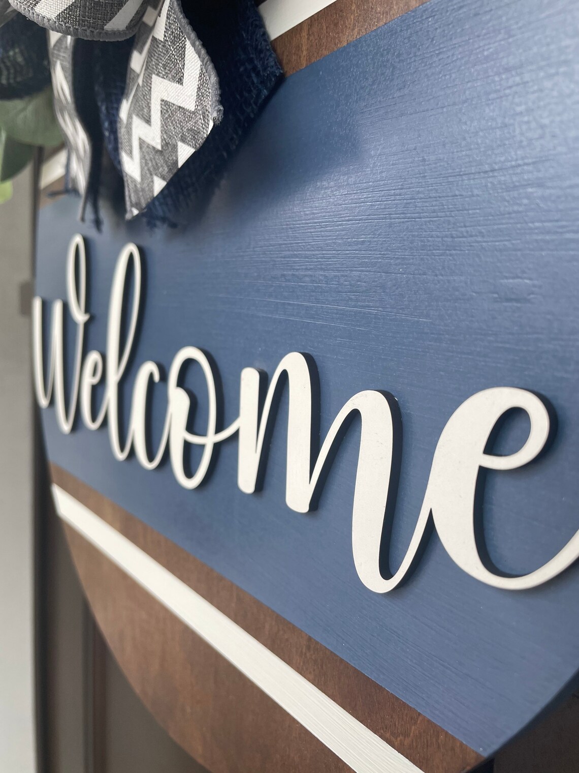 Welcome Wooden Sign | Welcome Sign | Round Welcome Sign | Welcome Door ...