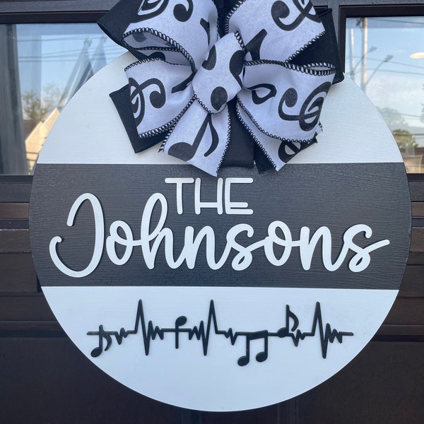 Music Door Welcome Sign - Etsy