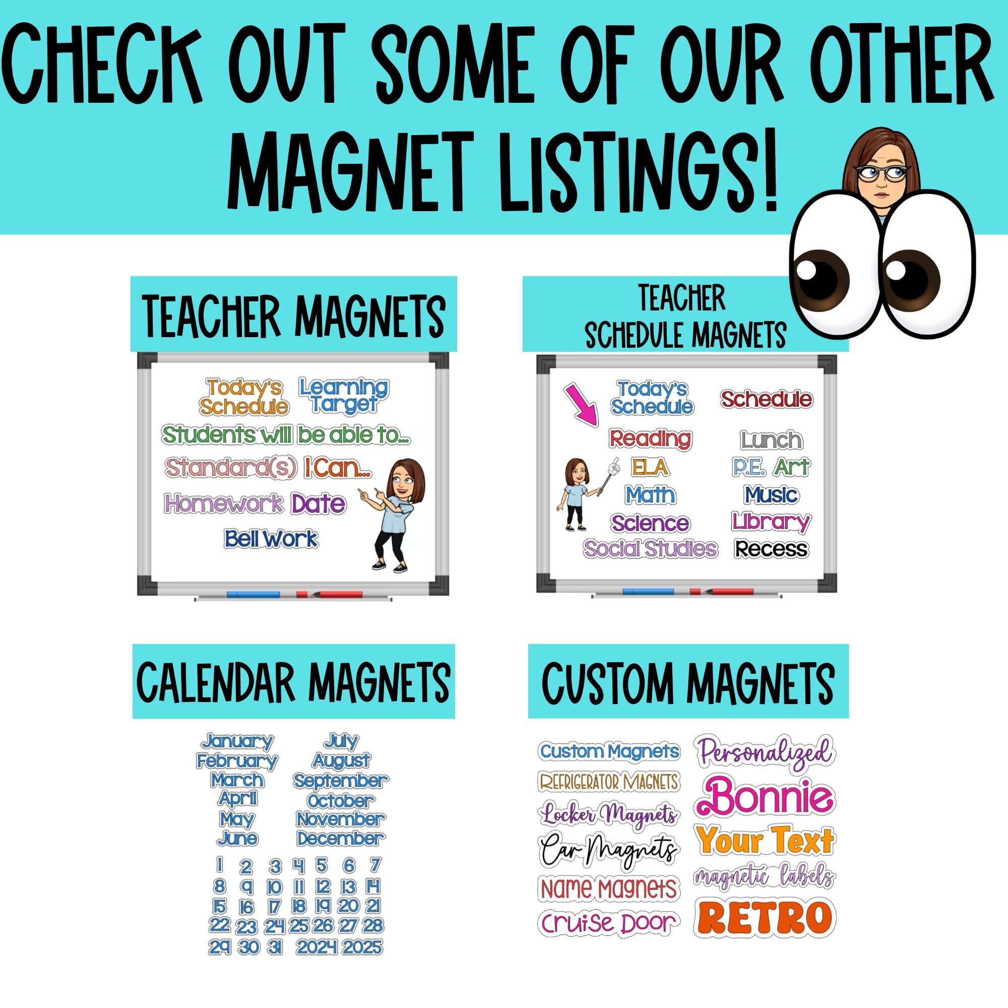 Teacher Supply Magnets, Teacher Magnets, Magnets for Classroom, What I ...