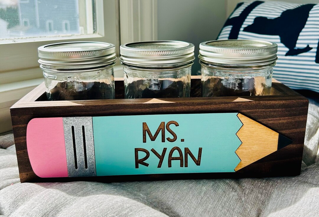 Teacher Organization, Personalized Teacher Appreciation Gift, Desk ...