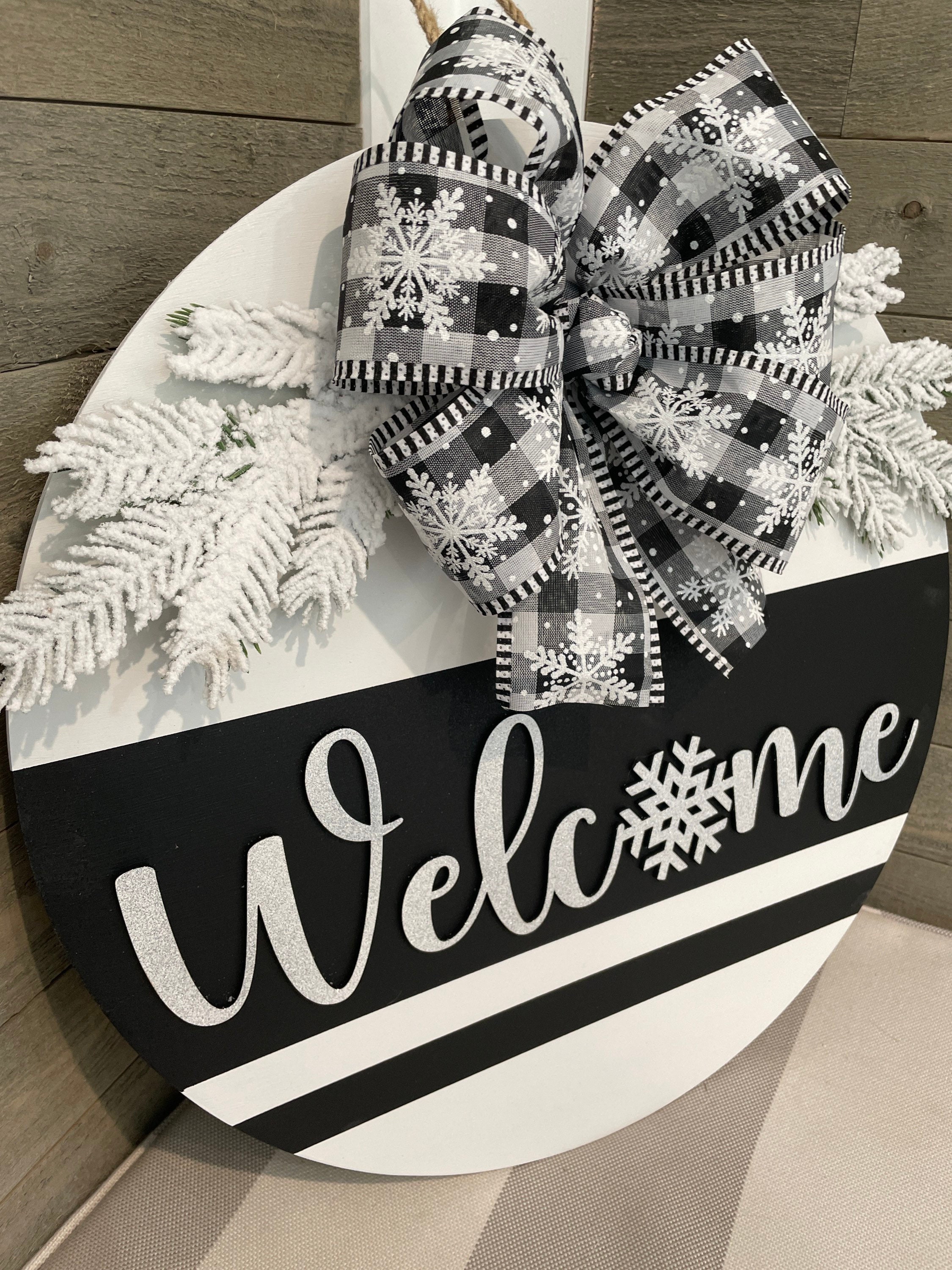 Winter Door Hanger Snowflake Door Hanger 3D Letters - Etsy