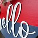 Patriotic Hello Wooden Sign, Patriotic Hello, 3D Letters, Memorial Day ...