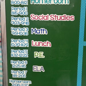 Classroom Schedule Magnets, Teacher Schedule Magnets, Magnets for ...