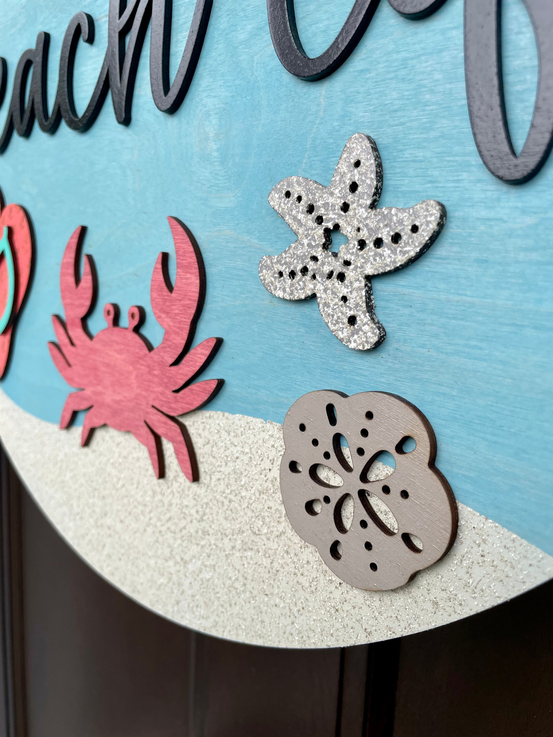 Beach Door Decor, Beach Life, Beach Sign, Coastal Decor, 3D Lettering ...