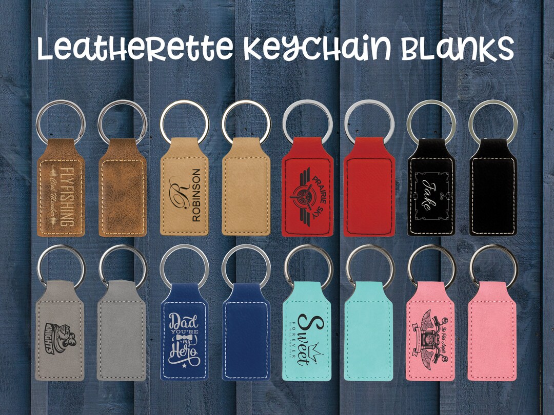 Laser Blanks, Leatherette Keychain, Engraving Blanks, Laserable Leatherette Keychain, Laser ...