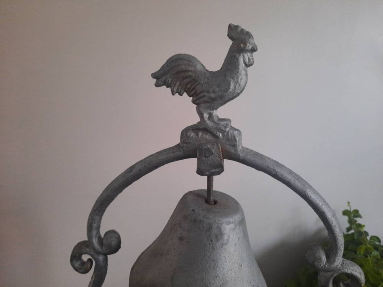 Large Decorative Bell Suspension, Bell Sculpture With Rooster, Bell ...