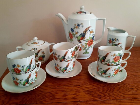 Vintage Tea Set With Teapot Tea Lover Gift Set Dainty Floral | Etsy
