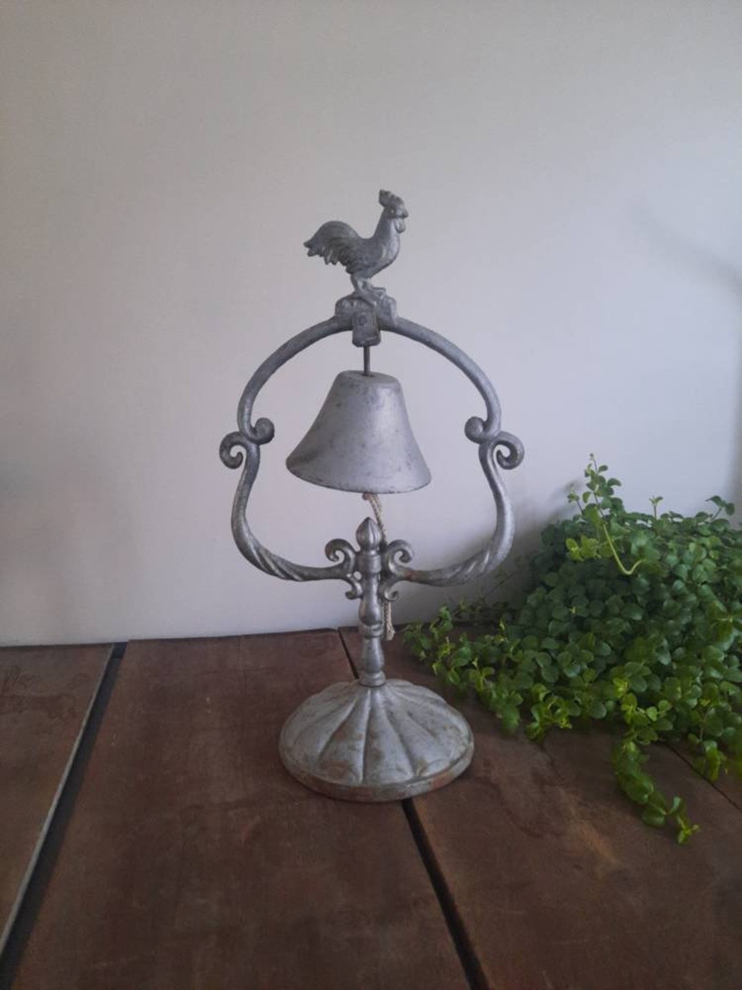 Large Decorative Bell Suspension, Bell Sculpture With Rooster, Bell ...