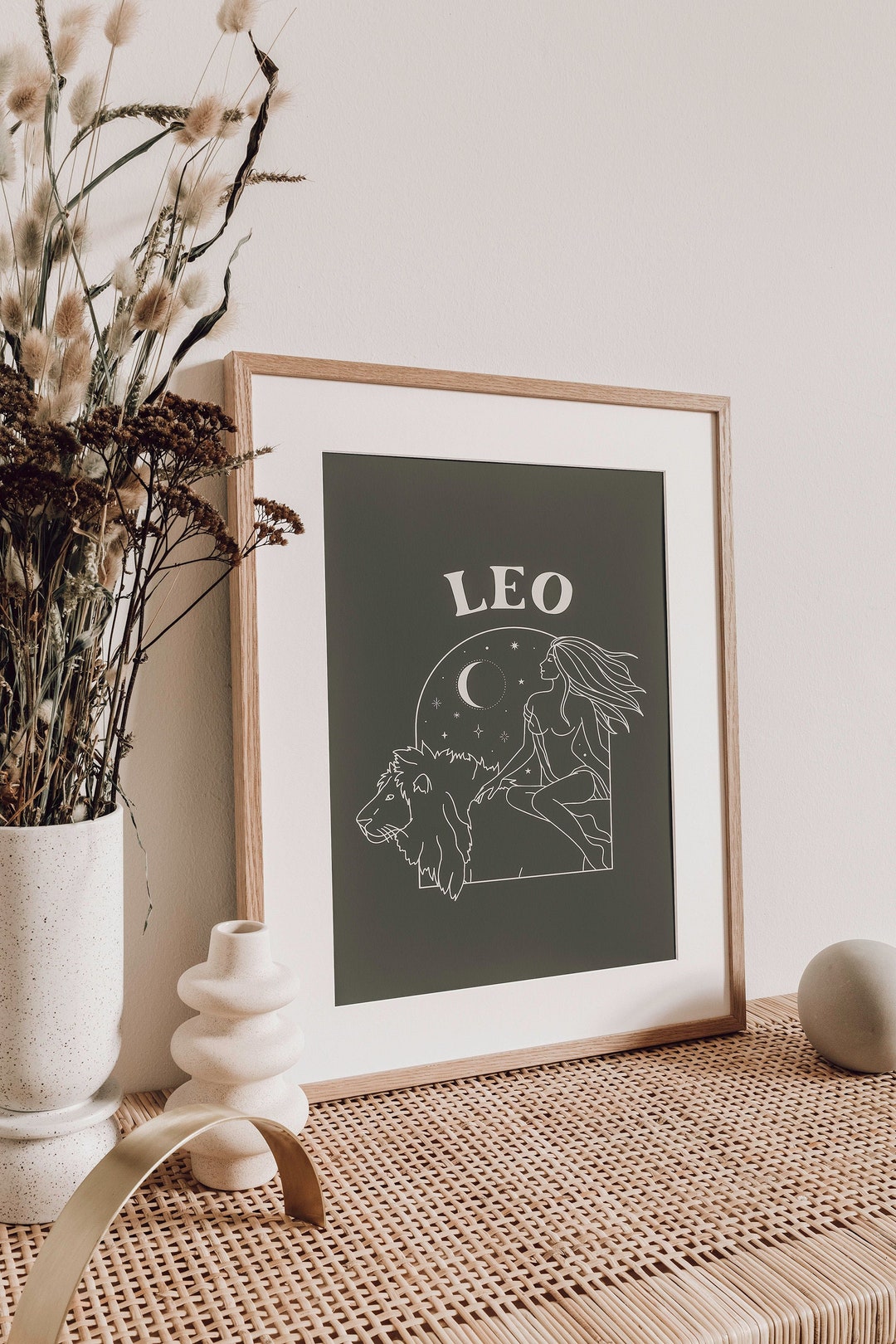 Leo Wall Print | Zodiac Wall Print | Digital Wall Print | Wall Art ...