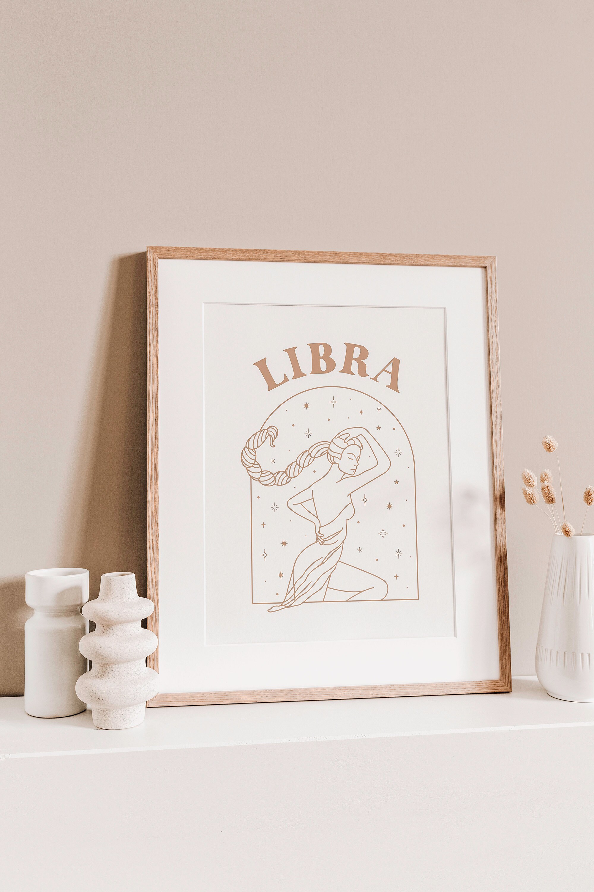 Libra Wall Print / Zodiac Wall Print / Digital Wall Print / Wall Art ...