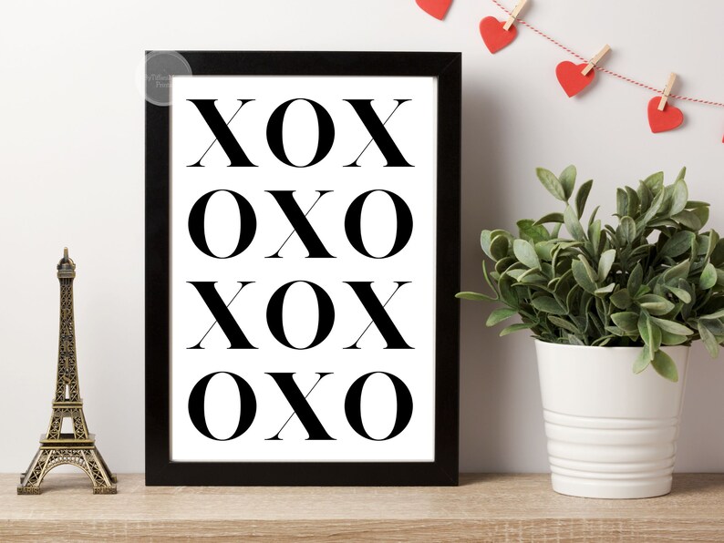Valentines Day Wall Art - XOXO Decor - Love Wall Art Decor- Valentines ...
