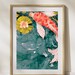 Travel Poster Digital Wall Printable, Digital Art Download, Koi Fish ...