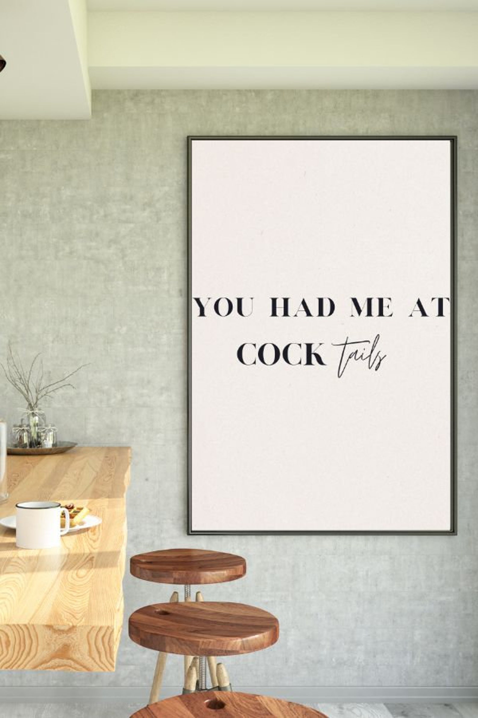Cocktail Quote Print, Bar Cart Art, Cocktail Wall Art, Alcohol Poster ...