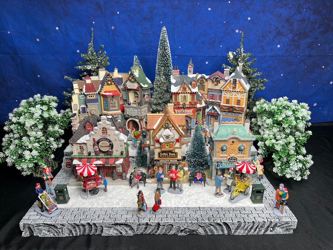 2-tier Brick Christmas Village Display Platform - Etsy